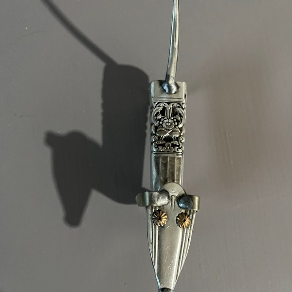 Dachshund Dog Silverware Art Small Sculpture Vintage Silverplated ...