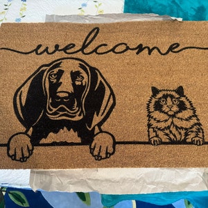 Hello Doormat, Hello Mat, Home Decor, Hello Welcome Mat, Housewarming ...