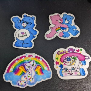 90's Rainbow Kitten, 90's Aesthetic, 90's Stickers, Retro Stickers ...