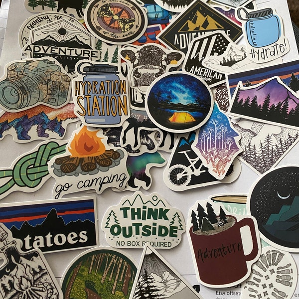50 Outdoor Camping Hiking Stickers Pack Nature Set Lot - Etsy