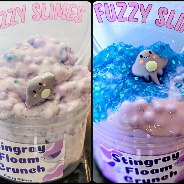 Stingray Manta Ray Floam Bingsu Crunch Slime - Lavender Scent - Etsy