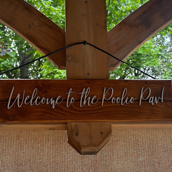 Custom Backyard Oasis Sign, Welcome to Our Backyard Sign, Custom Sign ...