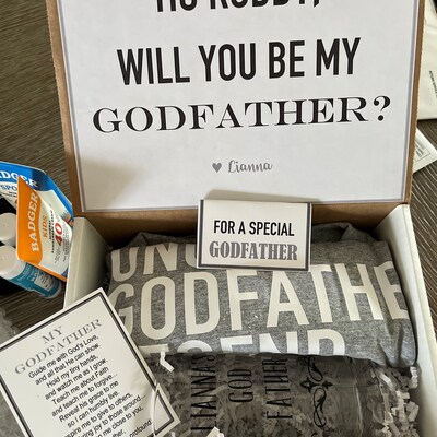 Godfather Box Personalized Godfather Gift Will You Be My Godfather Box ...