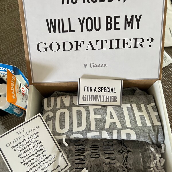 Godfather Box - Personalized Godfather Gift - Will You Be My Godfather ...