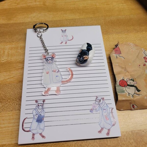 Grey Rat Greetings Card, Ratterfly - Rat With Butterfly Wings, Blue ...