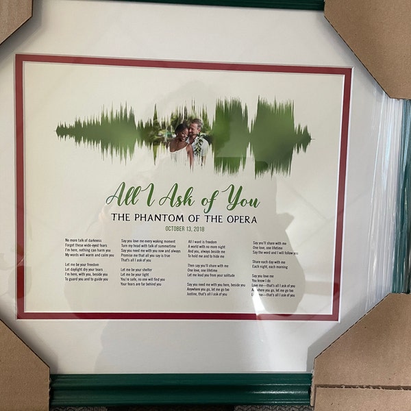 Custom Sound Wave With Lyrics, Printable Digital File, Soundwave Art ...