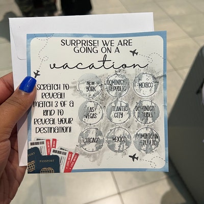 Travel Scratch off Vacation Revealsecret Message-vacation Reveal ...