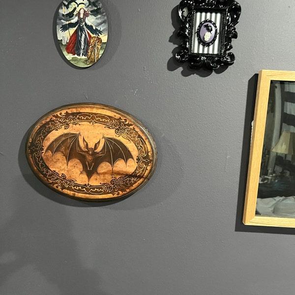 Bat Victorian Portrait Wooden Wall Art- Vintage Style Animal Wall Art ...