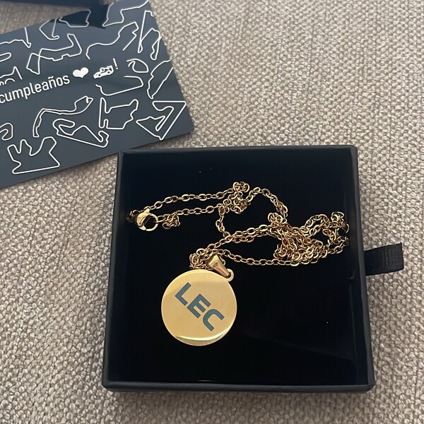 F1 Gold Round Necklace, Formula 1 Silver Customised Jewelry,formula One ...