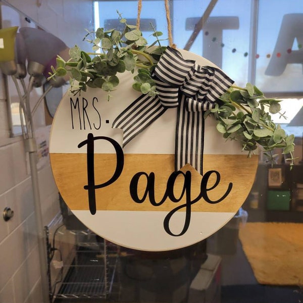 Personalized Teacher Custom Farmhouse Classroom Sign. Custom Teacher ...