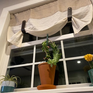 Cottage Valance Natural Beige or White Cotton Country French Curtain ...