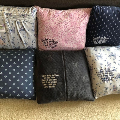 Memory Pillow, Keepsake Pillow, Made With Loved One's Shirt ...