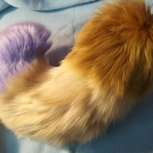 Rainbow Domestic Cat Costume Tail - Etsy