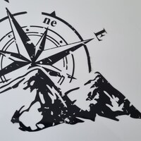 Compass and Mount Sticker Camper Vinyl Sticker Caravan Vinyl - Etsy