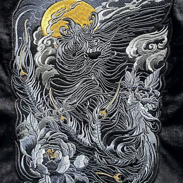 Phoenix Patch, Back Patch, Patches for Jackets, Mythical Bird, Fashion ...