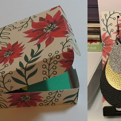 Earring Box Template, Earring Display Box SVG, Keychain Gift Box DXF ...