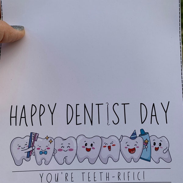 You're the Best, Thank You Dentist Card, Tooth Greeting Card, Cute ...