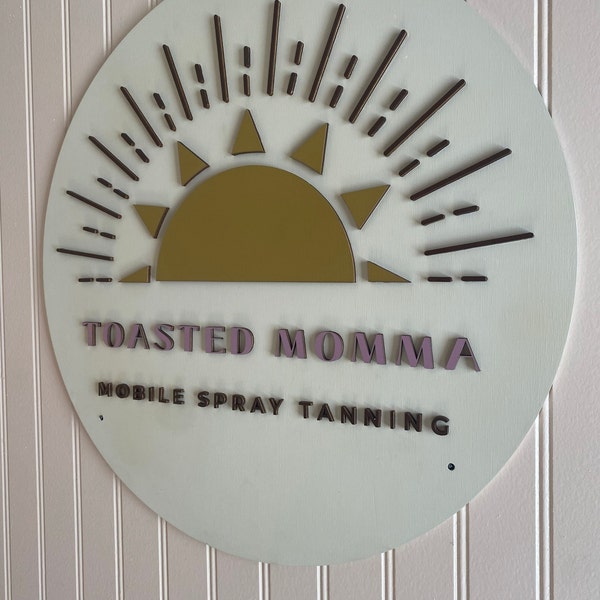 Circle Custom Sign, Custom Round Sign, Custom Logo Sign, Custom Wood ...