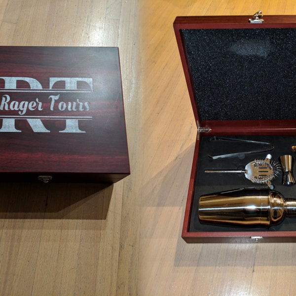 Personalized Cocktail Shaker Set -martini Set With Shaker - Drink Mixer ...