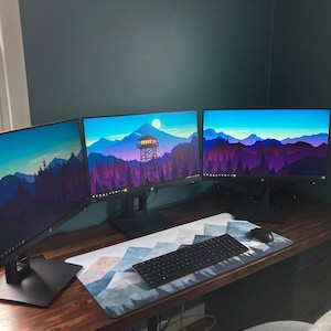 Majestic Mountain Sunset Desk Mat Serene Nature Landscape - Etsy