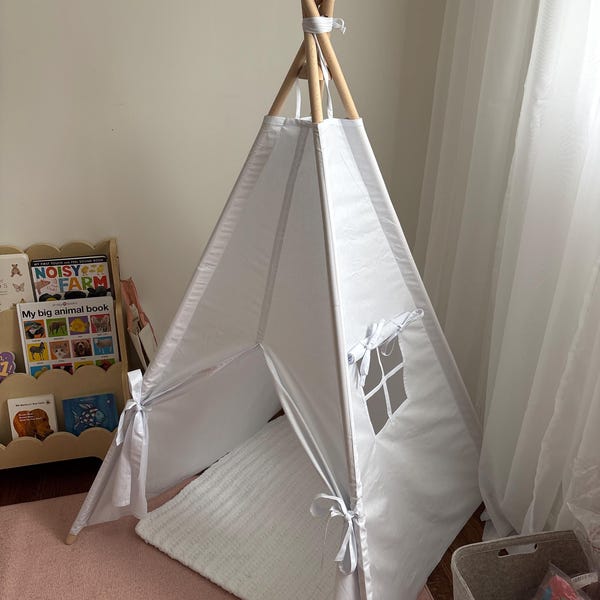Small 36 Inches Kids Teepee, Teepee Tent for Kids, Natural Kids Tent ...