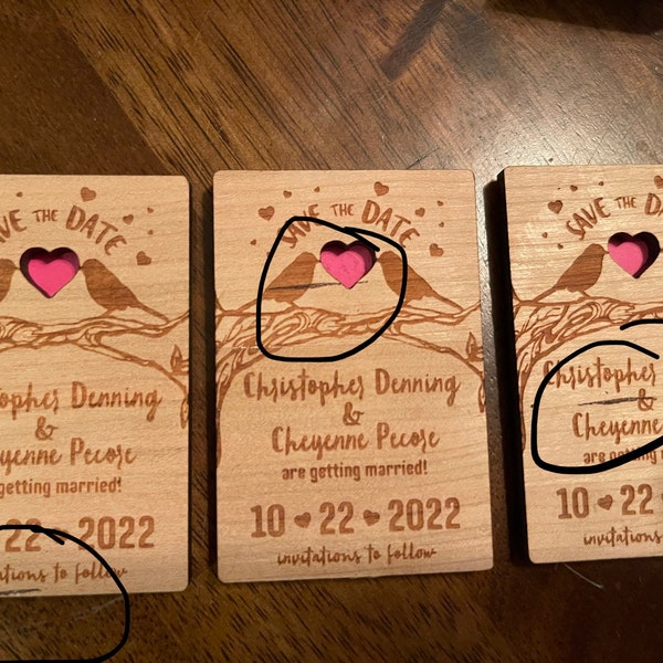Wood Save the Date Magnets 2x3 Inch Personalized Wedding Save the Date ...