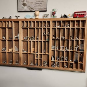 Antique Vintage PRINTERS Cabinet Type Set Letterpress Wood Wooden ...