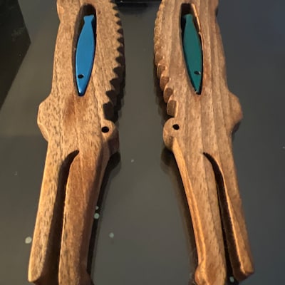 Natural Walnut Wood Music Instrument Crocodile & Colored Fish ...