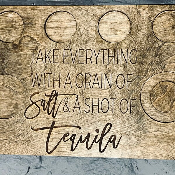 Tequila Shot Board SVG - Etsy