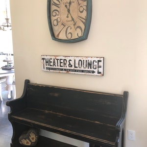 Modern Farmhouse Wall Decor Family Theater Sign Large Rustic Wall Art ...