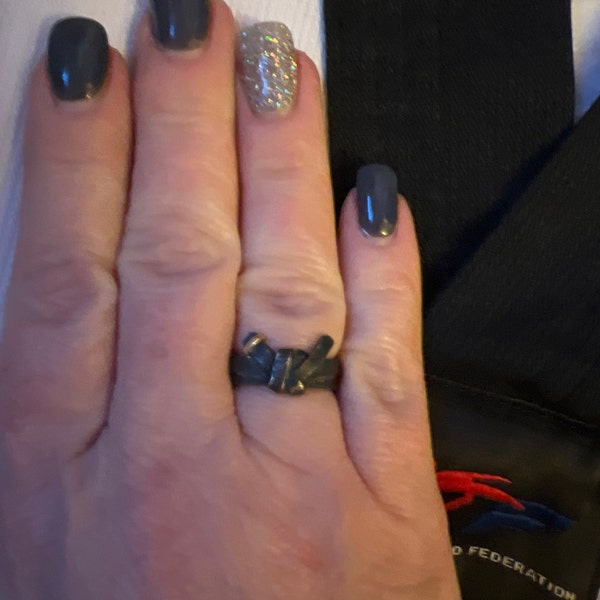 Personalized Martial Art Belt Ring, Bjj Gift, 18K Gold Rank Stripes ...