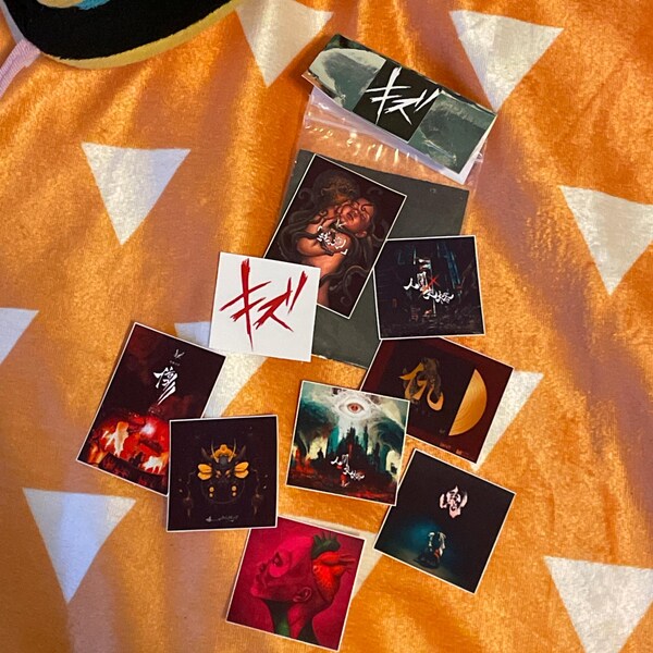 JILUKA Visual Kei, V-kei, J-rock Band Glossy and Waterproof Sticker Set of 5 - Etsy