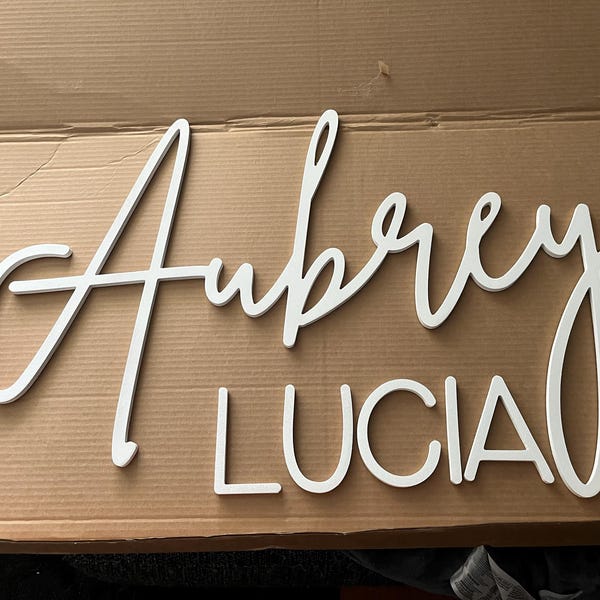 Custom Wood Baby Name Sign Letter Wall Art Kids Room Art Wall Art for ...