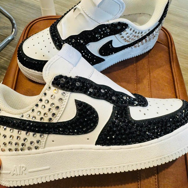 Bejeweled Air Force 1 • Blinged Out Sneaker • AF1 With Rhinestone ...