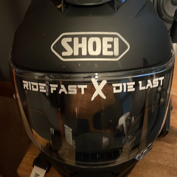 CUSTOM VISOR TEXT (2 Pac) for Motorcycle Helmet/visor Strip/racing ...