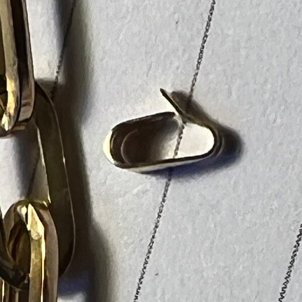 Solid 14k Gold Snap on Pendant Tapered Bail 5mm X 2mm - Etsy
