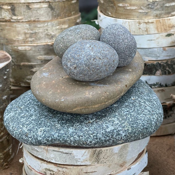 Sweet Beach Stone Stack 5 Natural Ocean Rocks Kenai #1 Zen Garden ...