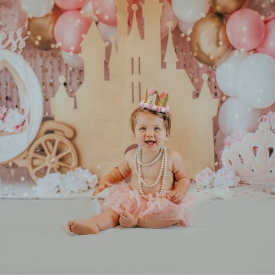 Gold Castle Photography Backdrop Princess Sparkling Pink - Etsy