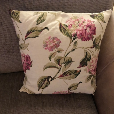 Handmade Laura Ashley Cushion in Hydrangea Pink - Etsy