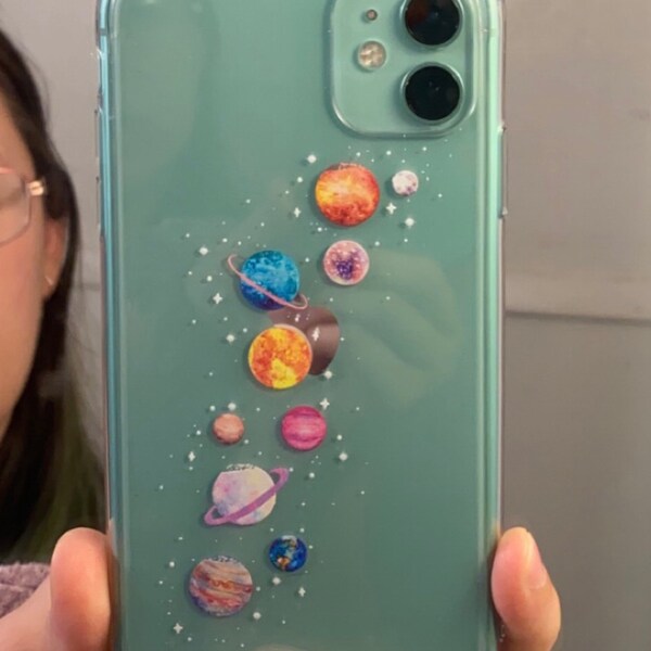 Galaxy Planets Phone Case Space Cover for iPhone 17 16e 15 14 13 Pro ...