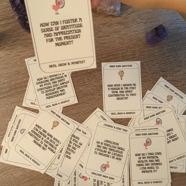 Printable Self-reflection Journal Prompt Cards | Inner Work ...