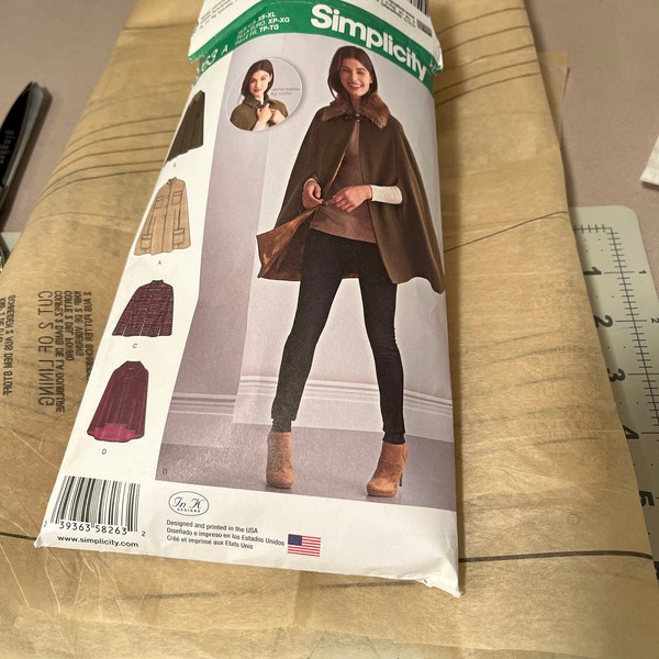Simplicity 8263 Sewing Pattern Misses Capes and Capelets Four Great ...