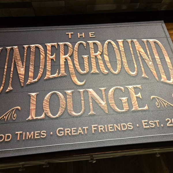 Custom Bar Sign Personalized | Billiards Lounge Decor | Custom Bourbon ...