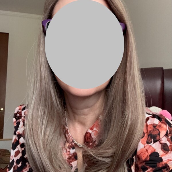 Custom 22" Anti Slip Silk Top Medical Wig, Brown Unprocessed Human ...