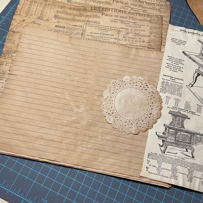 Sunflower Collage Print Tea Dyed Paper Hand Dyed Pages 20lb. - Etsy