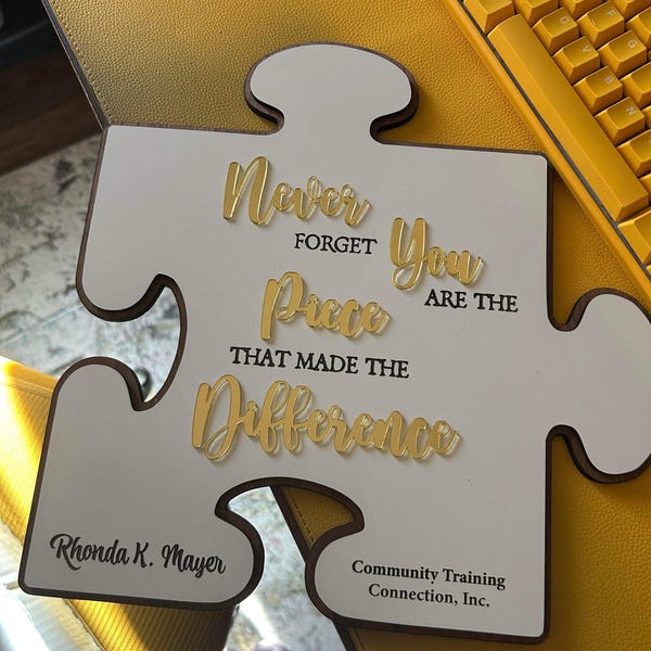 Personalized Retirement Puzzle Piece Gift: Farewell Keepsake - Etsy