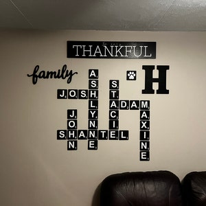 Paw Prints Scrabble Tiles Wall Art Wooden - Etsy