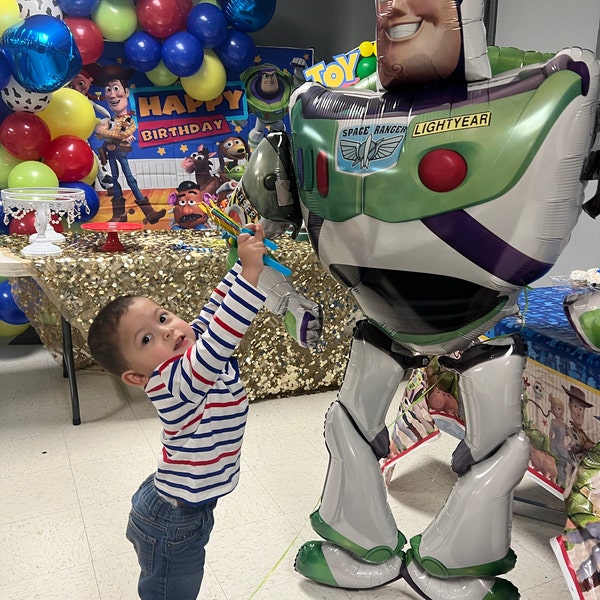 62" Buzz Lightyear Balloon, Toy Story Balloon, Birthday Party, Disney ...