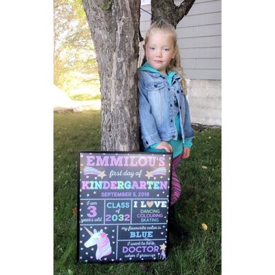 Unicorn First Day of School Sign, Back to School Sign, First Day of ...