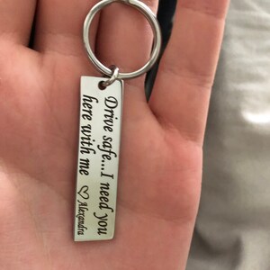 Drive Safe keychain Custom Keychain Couples Keychain Key | Etsy